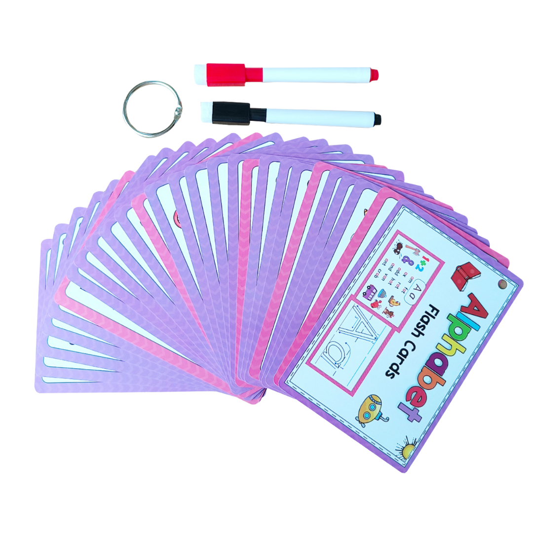 Alphabet Flashcards with Tracing for Kids | 27 Reusable Cards + 2 Eras ...