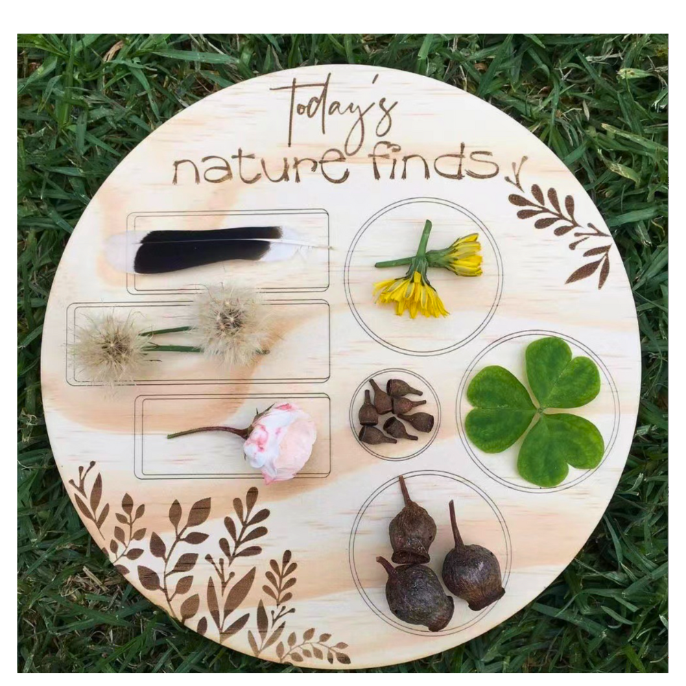 Montessori Wooden Nature Finds Board | Educational Scavenger Hunt Acti ...
