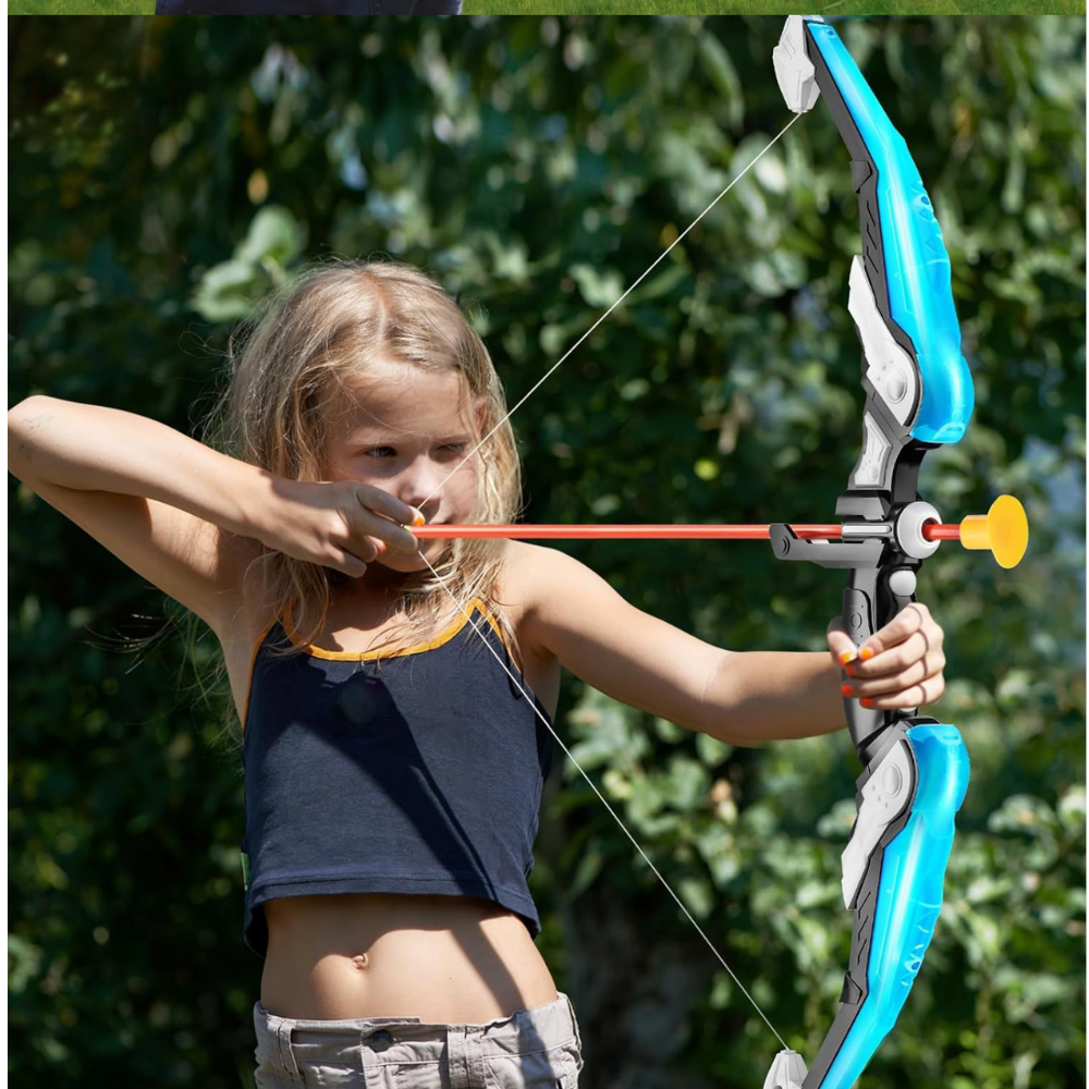 LED Light-Up Bow & Arrow Set for Kids – Safe Suction Cup Archery Toy f ...