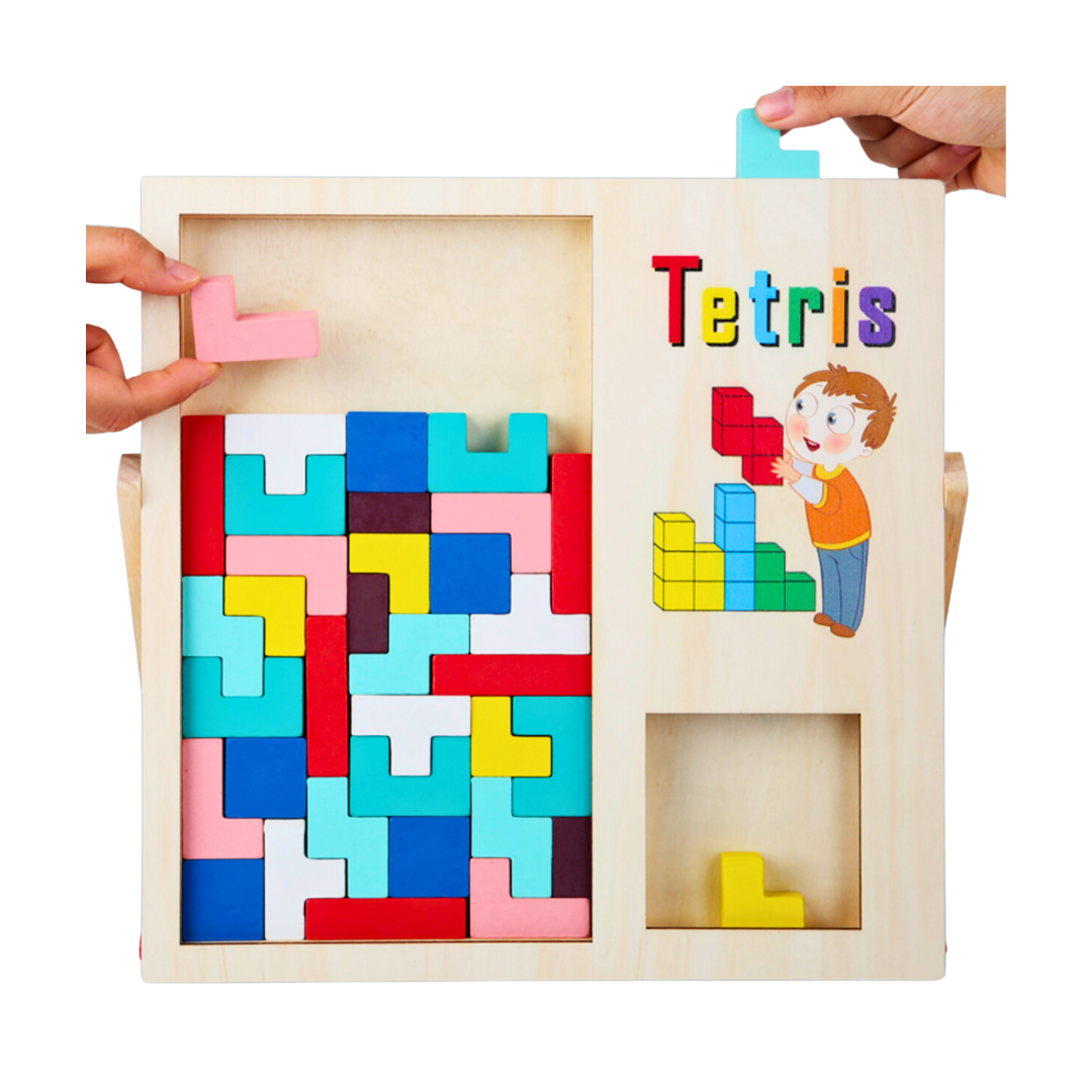 Wooden Tetris Game Puzzle - Educational Learning Toy for All Ages | Br ...