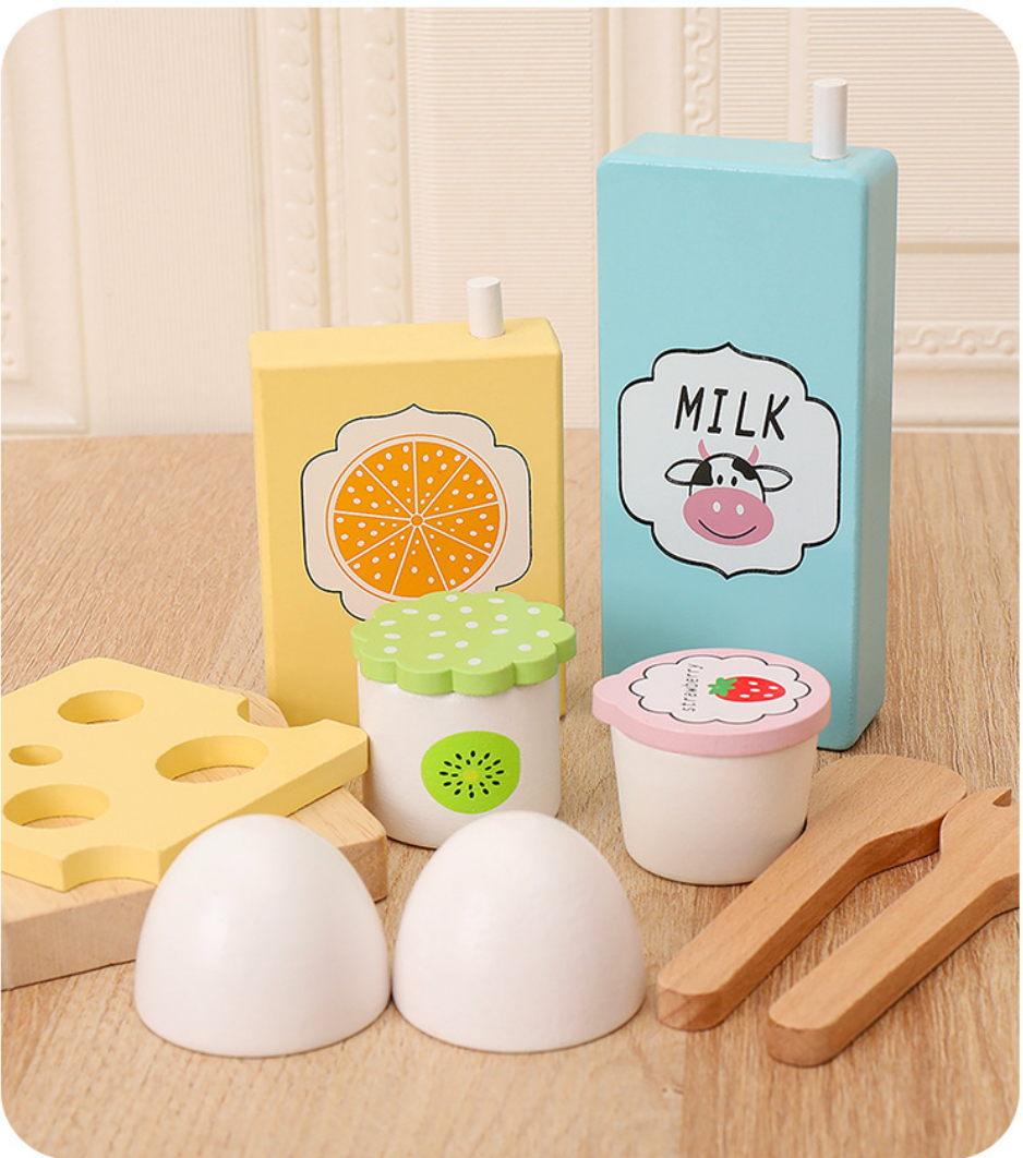 Educational Tool Classic Wooden Breakfast Set – Happy Square AU