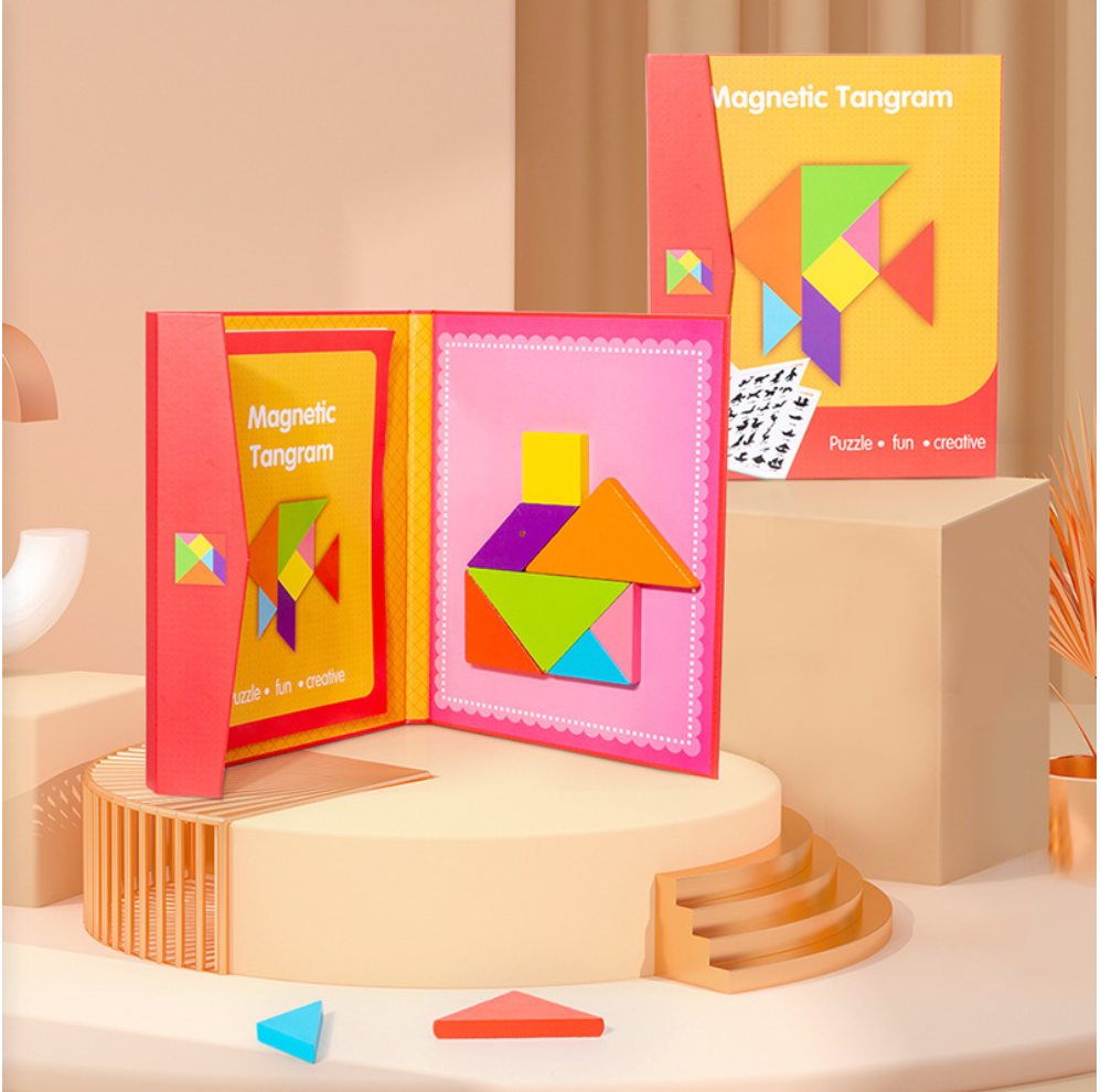 colorful magnetic tangram puzzle set – Happy square AU
